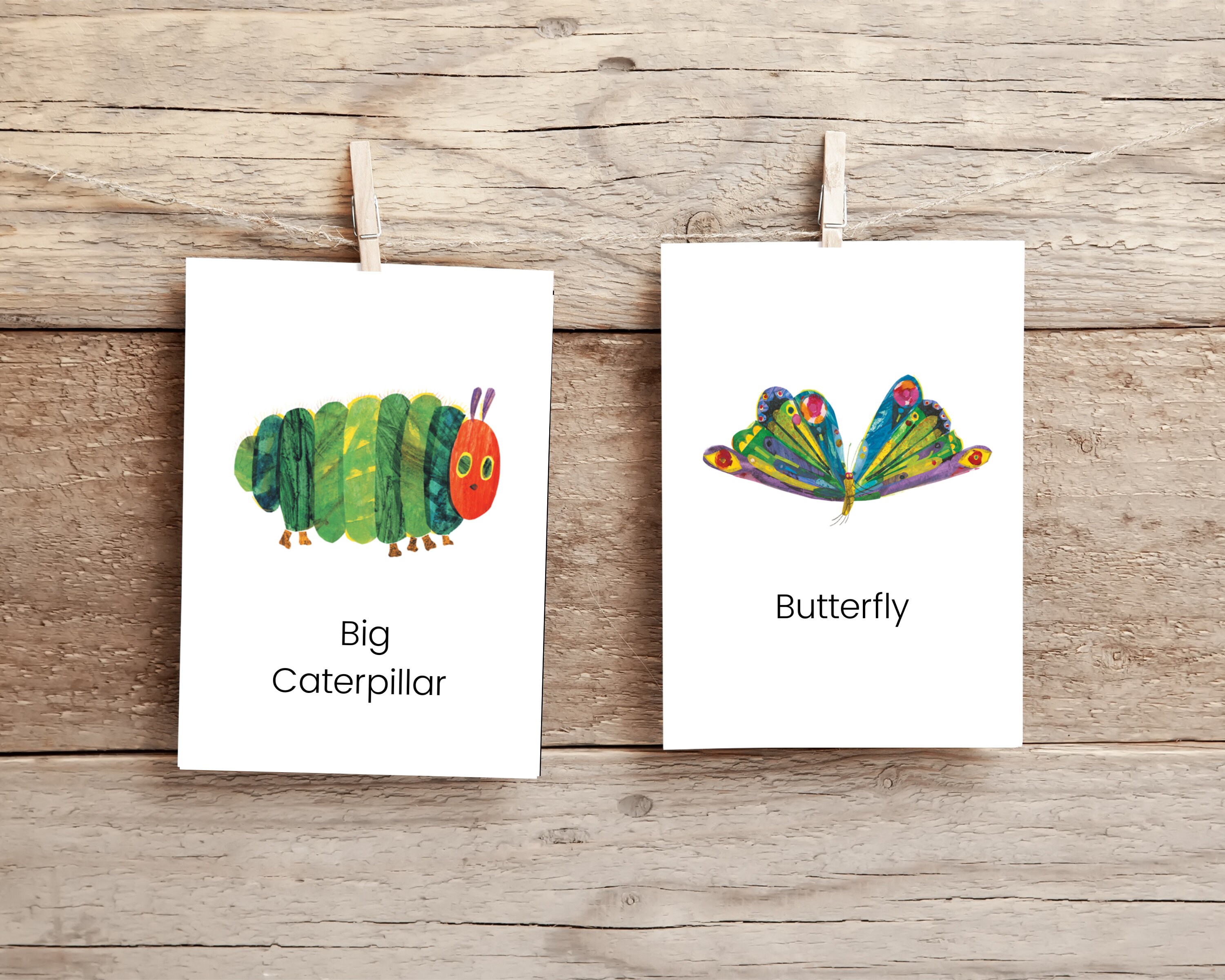 The Very Hungry Caterpillar Flashcards Homeschool Montessori - Etsy ...