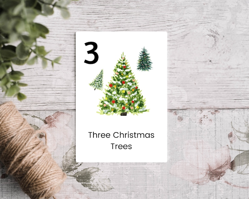 Christmas Number Flashcards 1-10, Homeschool Printable (PDF) - Etsy