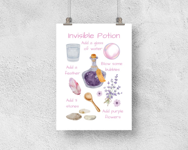 Printable Mud Kitchen Recipe Cards, Magic Fairy Potion Cards ...