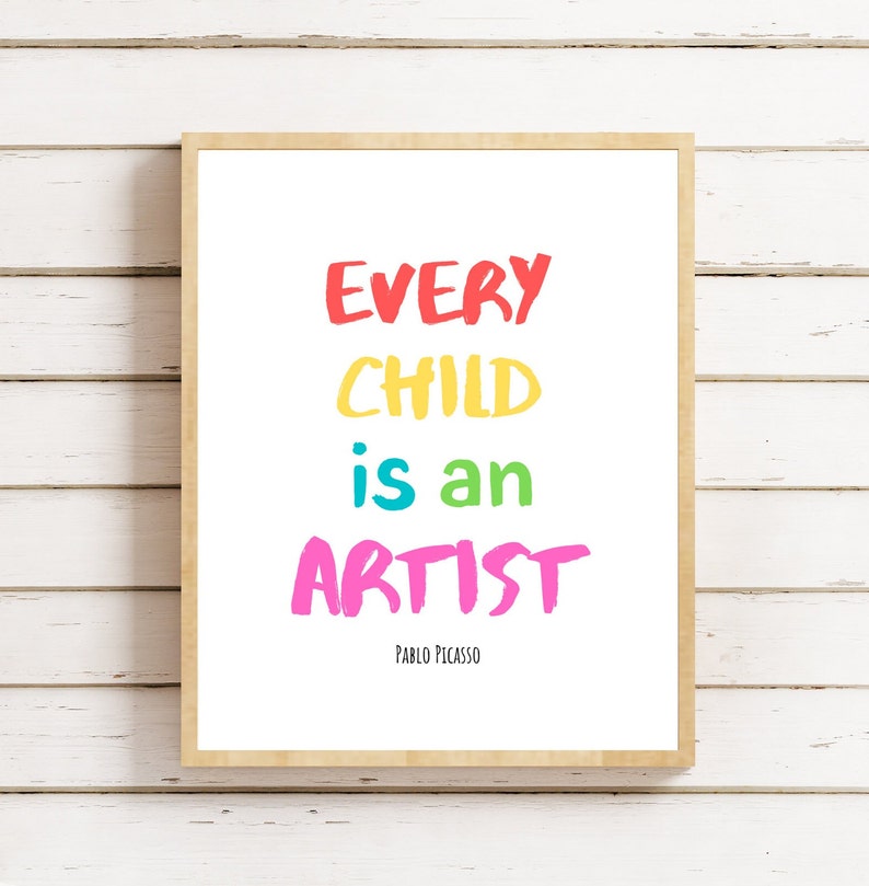 Every Child is an Artist Printable, Nursery Decor, Classroom Poster ...