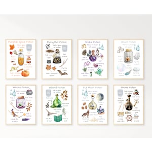 Halloween Mud Kitchen Recipe Cards, Printable Halloween Potions ...