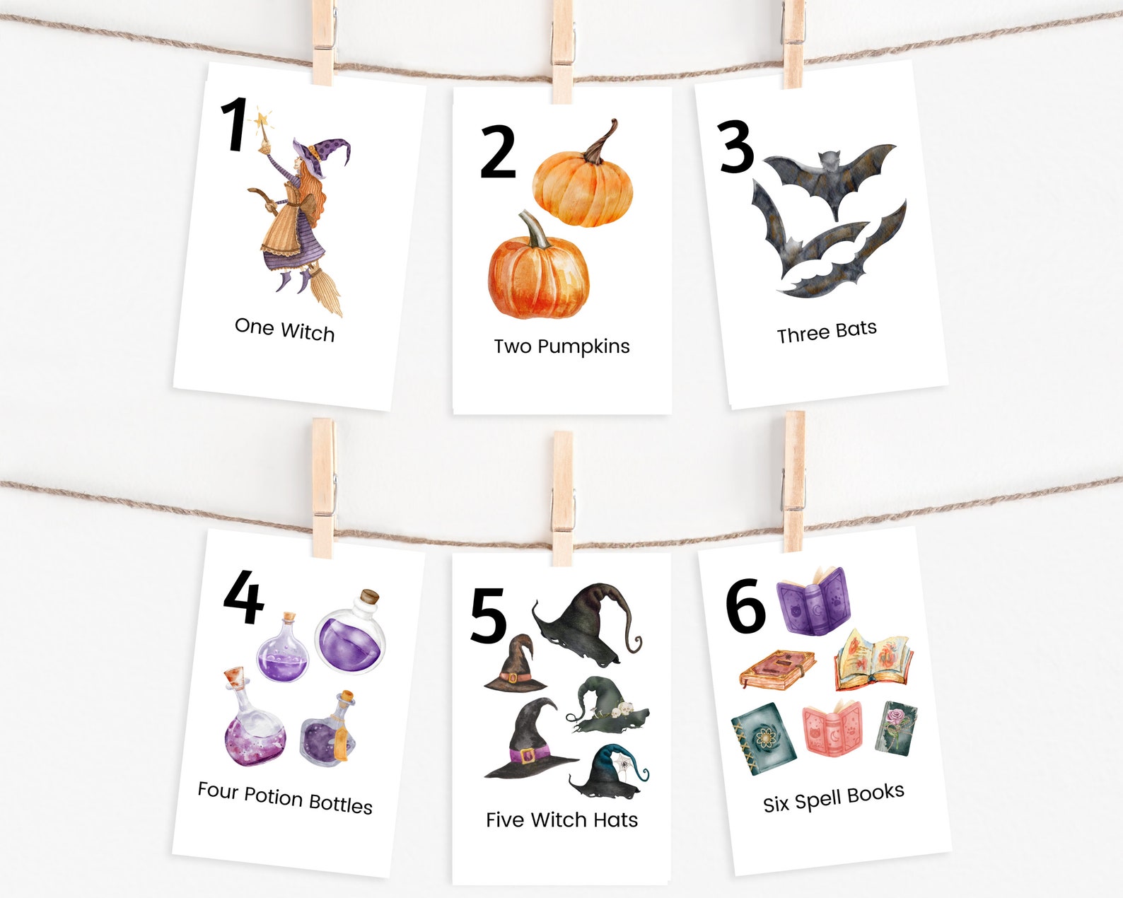 Halloween Number Flashcards 1-10 Printable, Preschool Classroom ...
