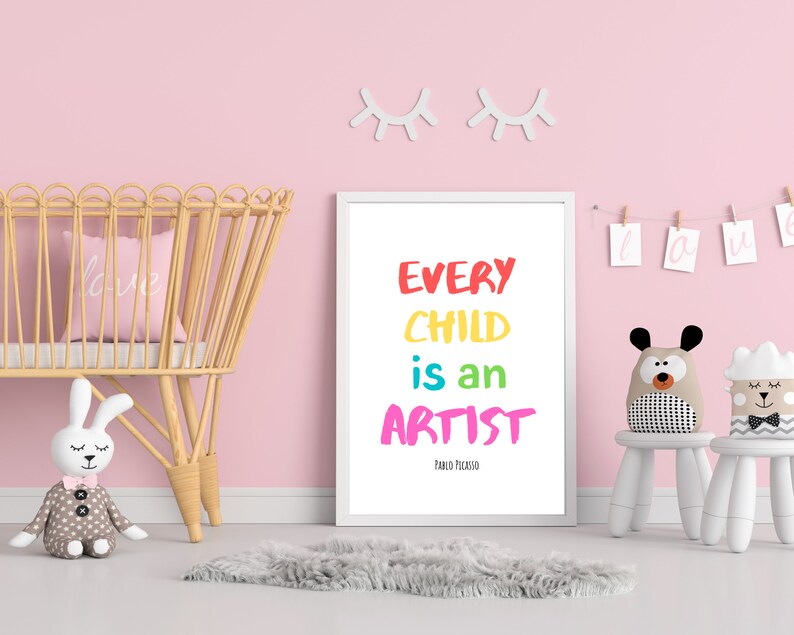 Every Child is an Artist Printable Nursery Decor Classroom - Etsy