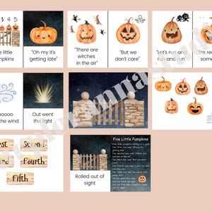 Five Little Pumpkins Activity Set, Fall Rhyme, Pumpkin Song, Halloween ...