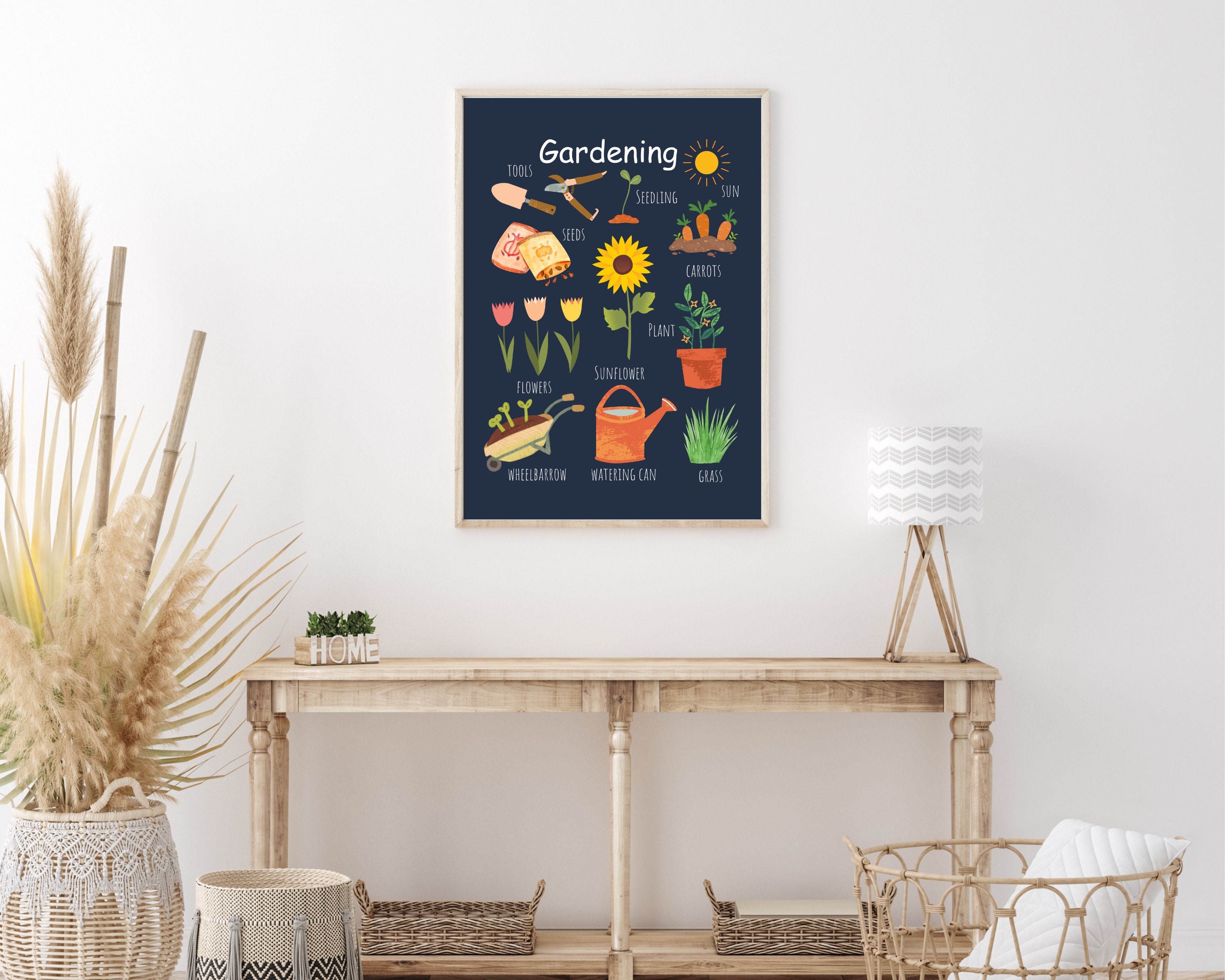 Gardening Kids Poster, Nursery Garden Printable Wall Art, Nature ...