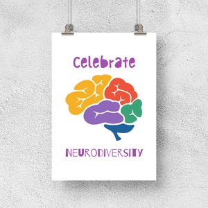 Neurodiversity Posters, Brain Art, Autism Awareness, Autism Classroom ...