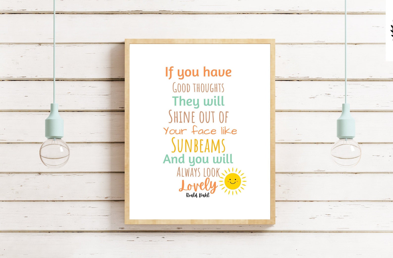 Roald Dahl Quote Print, Roald Dahl Printable, Sunbeams, Positivity ...
