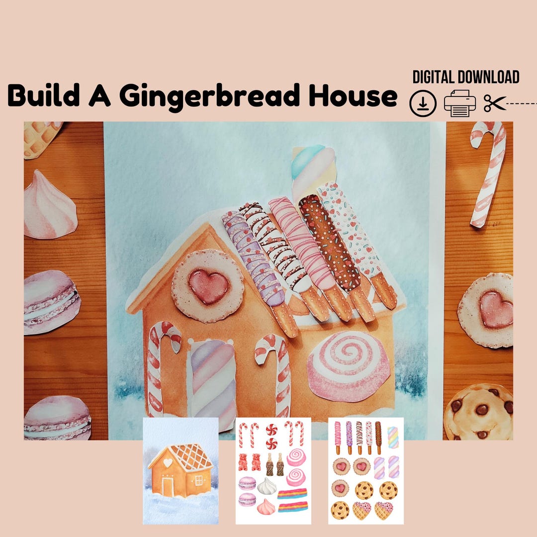 Build a Gingerbread House Activity, Decorate a Gingerbread House, DIY ...