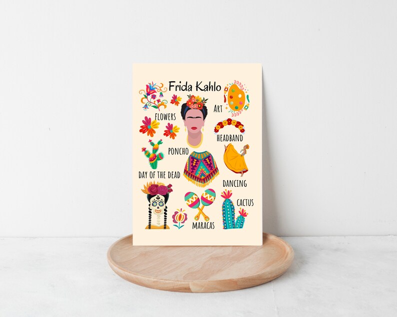 Frida Kahlo Kids Print, Frida Printable Wall Art, Arte de mujer ...