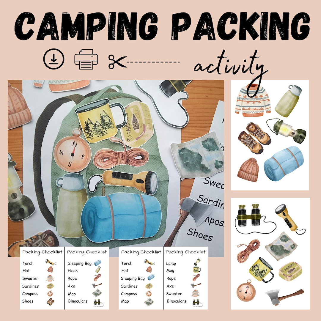 Pack A Camping Bag Activity, Camping Game,camping Dramatic Play,packing ...