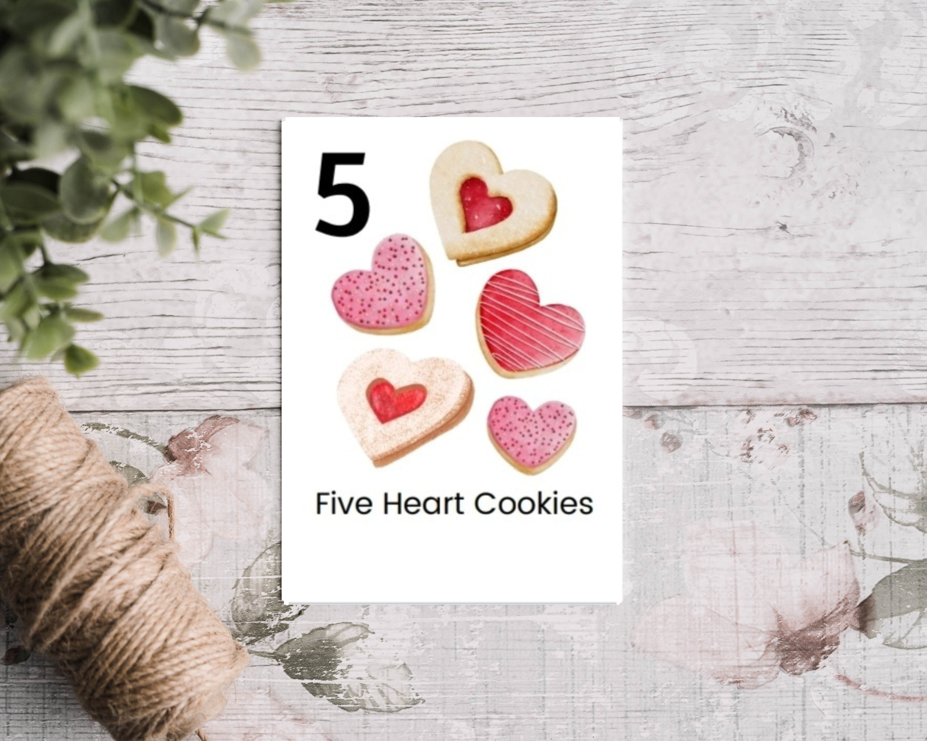 Valentines Day Number Flashcards 1-10 Printable, Preschool Number Cards ...