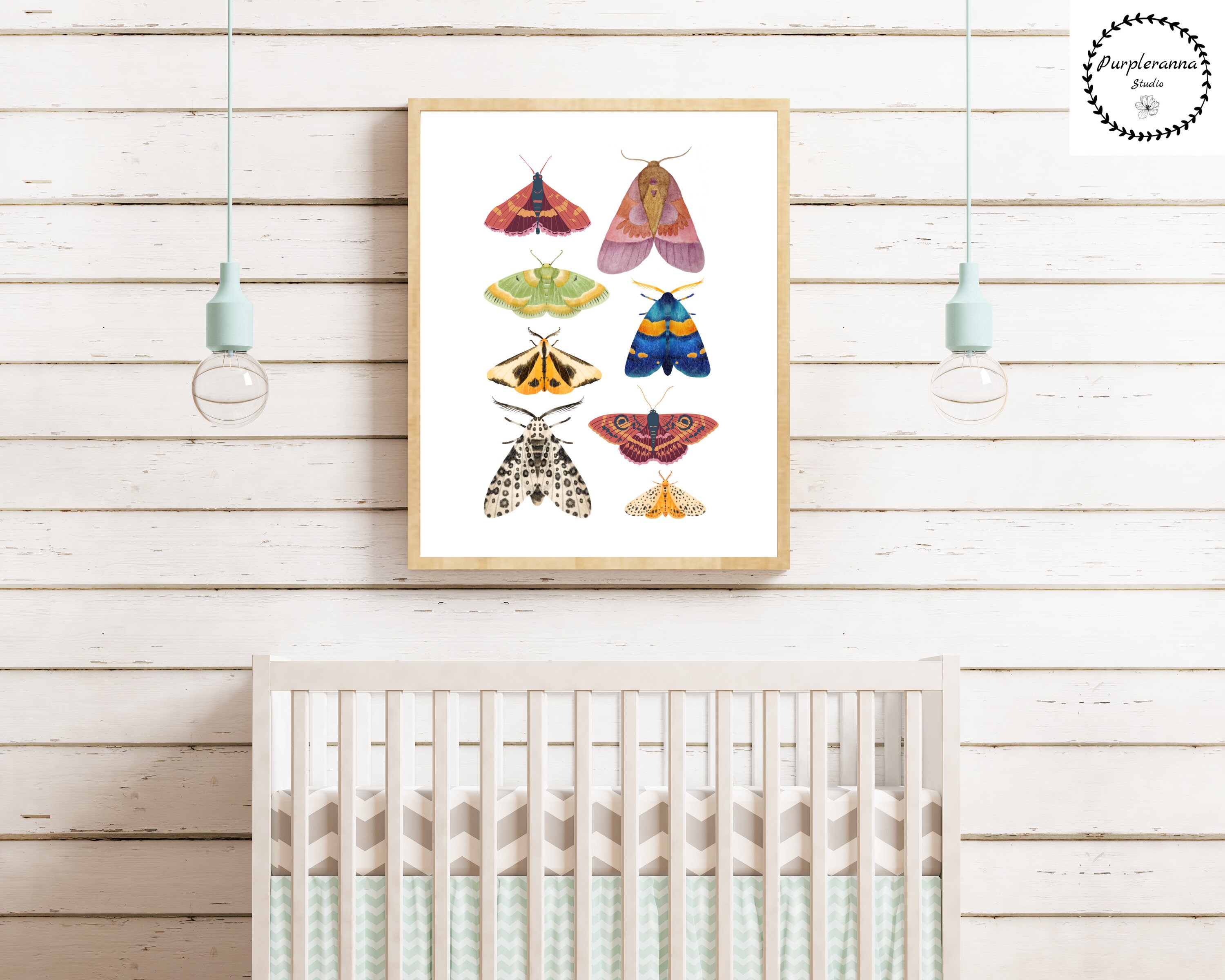 Moth Printable Art, Boho Moth Print, Magical Moth Art, Moth Home Decor ...