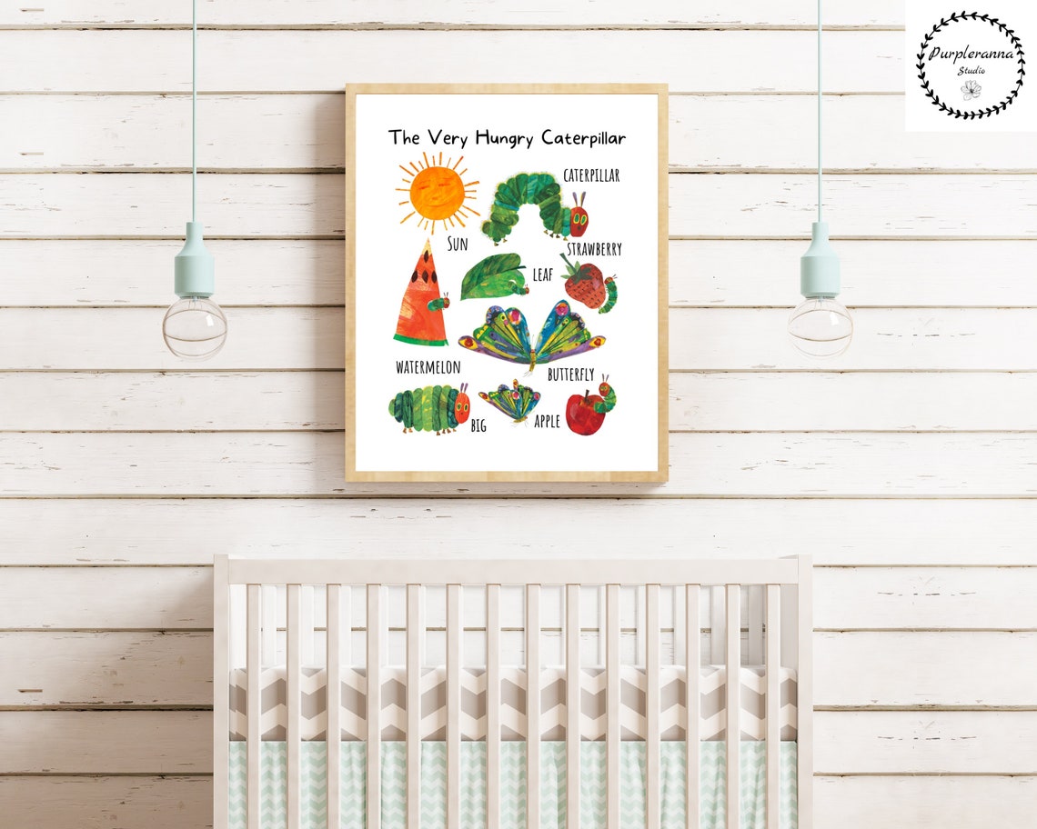 The Very Hungry Caterpillar Poster Printable Wall Art - Etsy