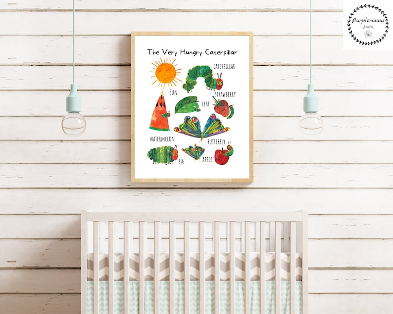 The Very Hungry Caterpillar Poster Printable Wall Art - Etsy