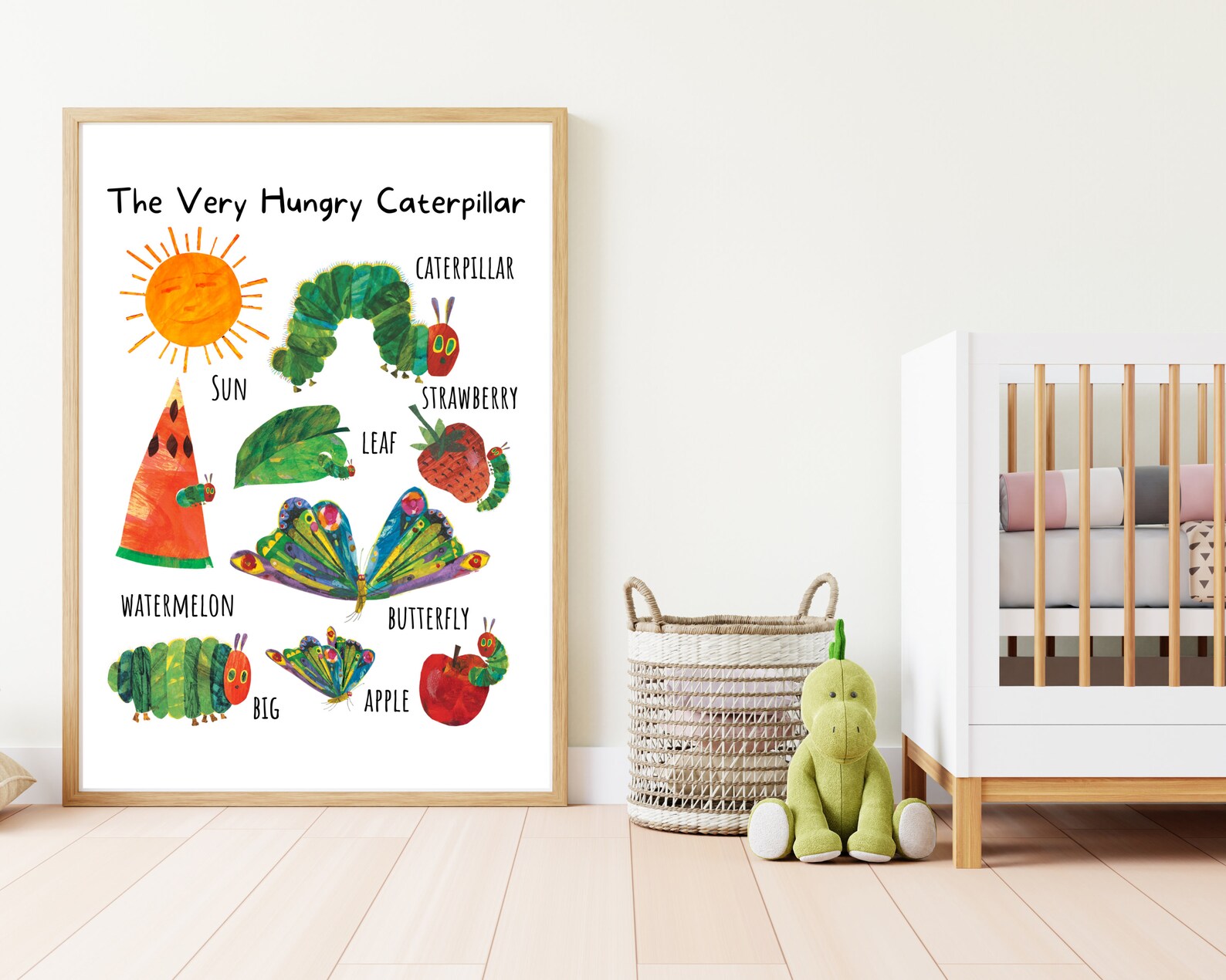 The Very Hungry Caterpillar Printable Wall Art, 28 Flashcards ...