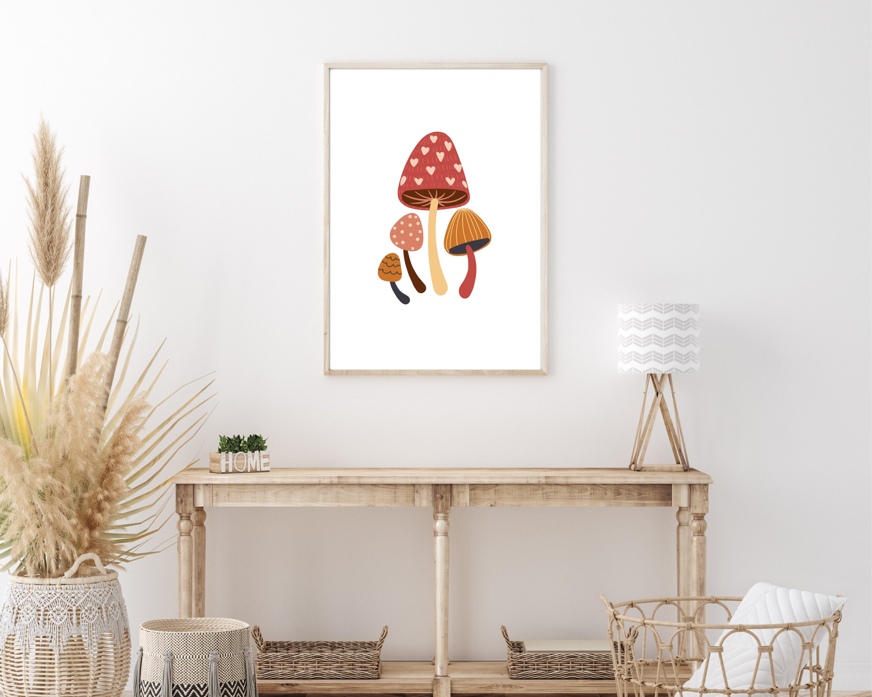 Mushroom Printable, Enchanted Forest, Whimsical Woodland, Nursery Art ...