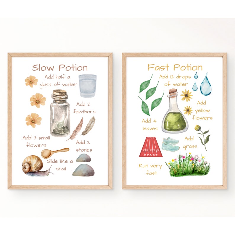 Printable Mud Kitchen Recipe Cards, Magic Fairy Potion Cards ...