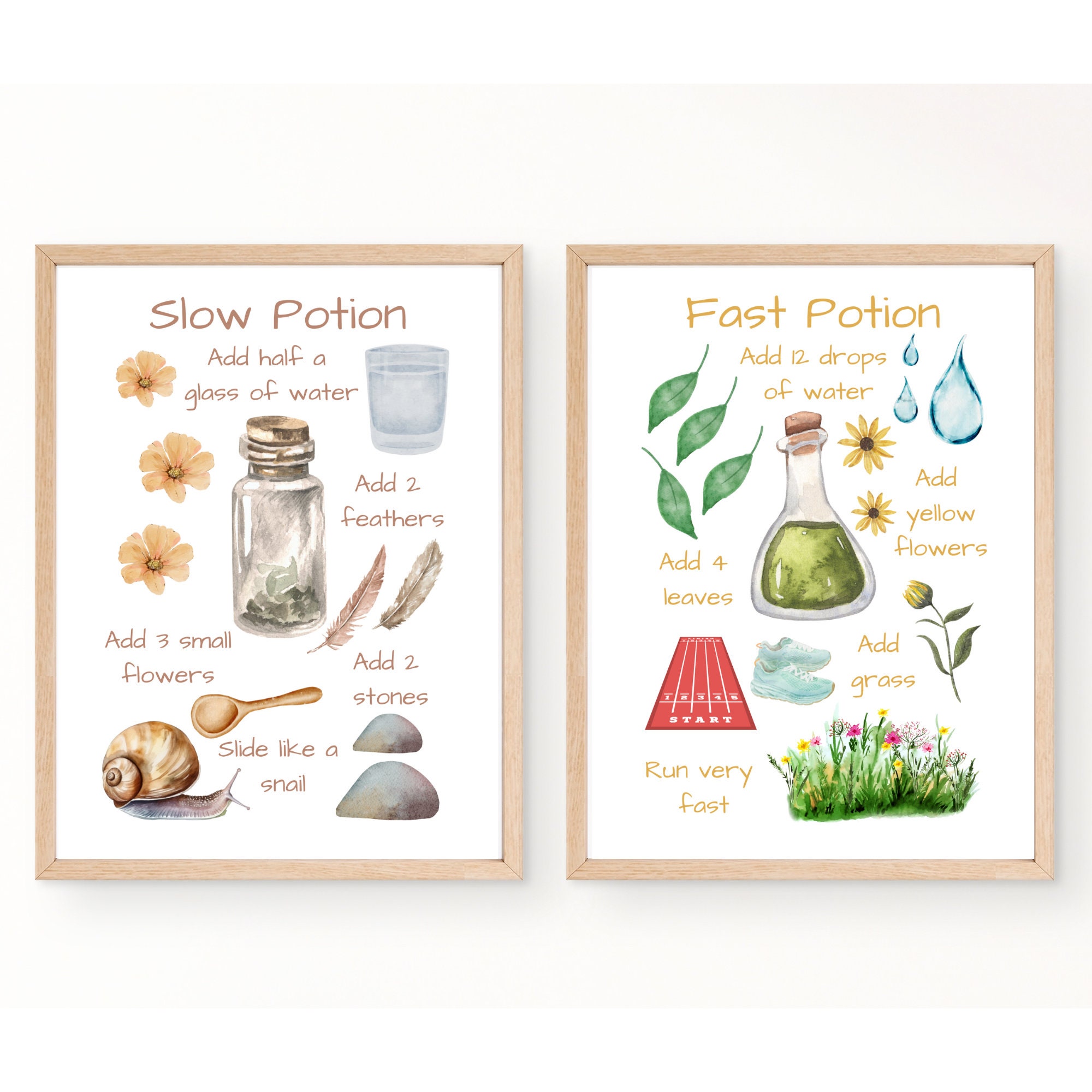 Printable Mud Kitchen Recipe Cards, Magic Fairy Potion Cards ...