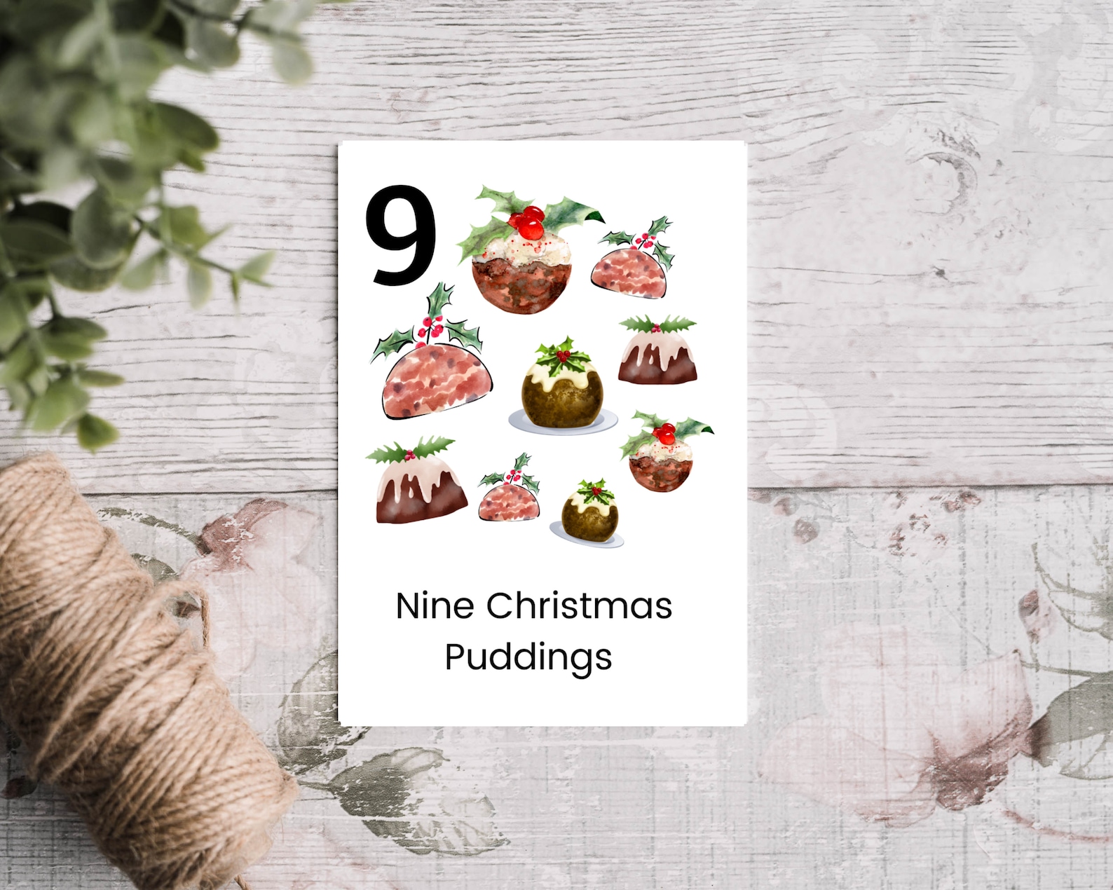 Christmas Number Flashcards 1-10, Homeschool Printable (PDF) - Etsy