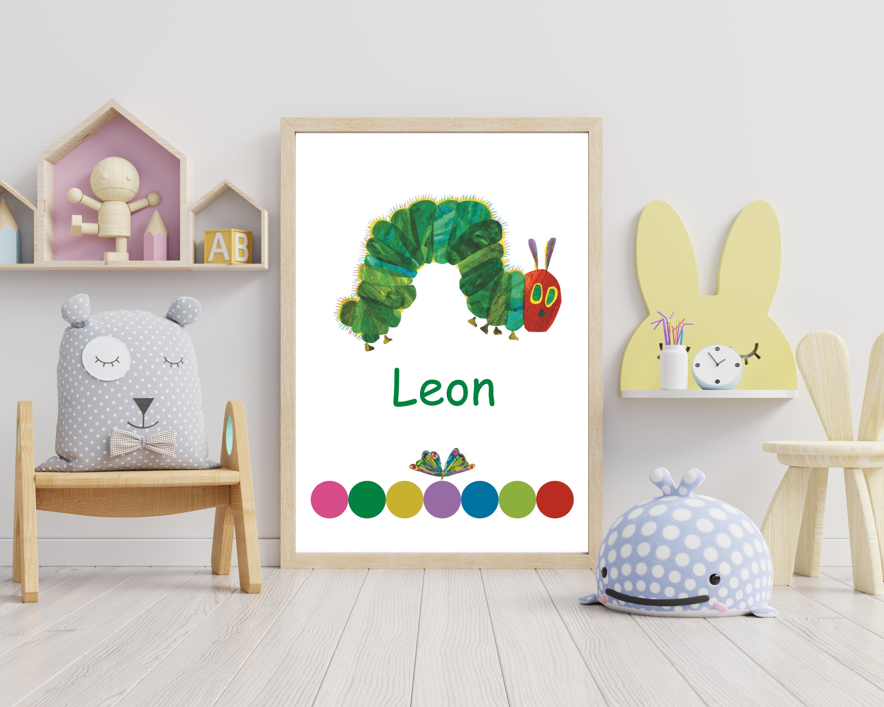 Personalized the Very Hungry Caterpillar Nursery Print (digital ...