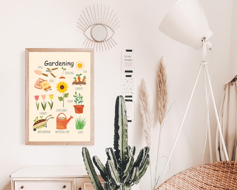 Gardening Kids Poster, Nursery Garden Printable Wall Art, Nature ...