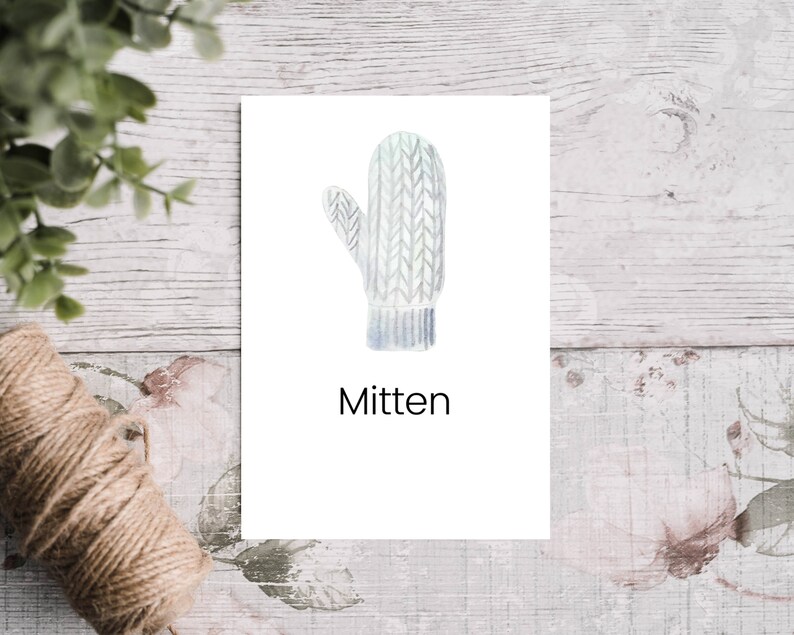 Mitten Story Flash Cards, Homeschool Printable (PDF) - Etsy