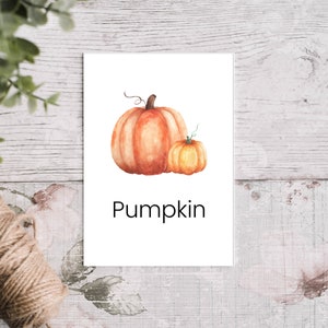 18 Autumn Flashcards, Fall Flashcards, INSTANT DOWNLOAD, Nature Cards ...