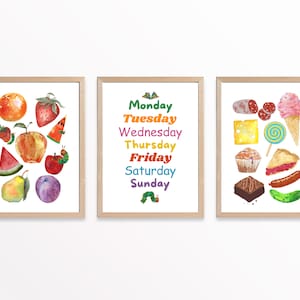 The Very Hungry Caterpillar Printable Wall Art, Classroom Posters ...