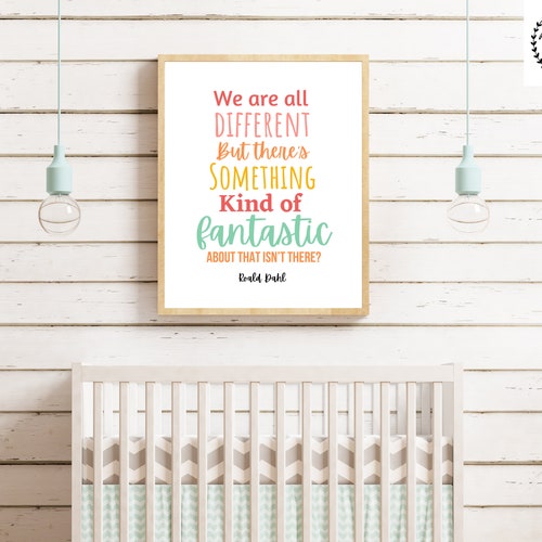 Roald Dahl Quote Print Roald Dahl Printable We Are All - Etsy