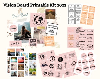 Vision Board Kit Family and Kids/ Motivational Quotes Cut - Etsy