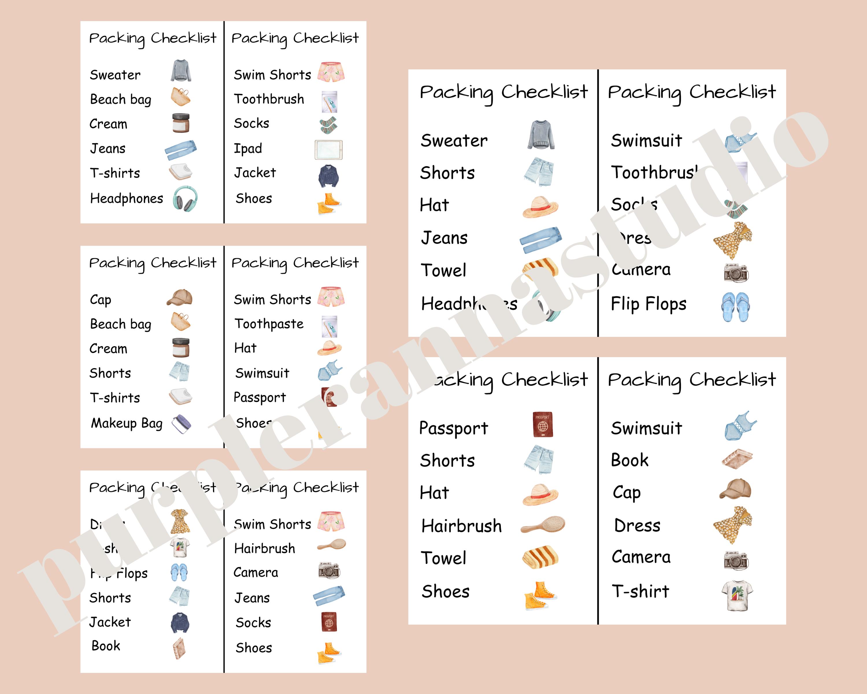 Pack A Suitcase Activity, Sorting Clothes Activity, Packing Checklist ...
