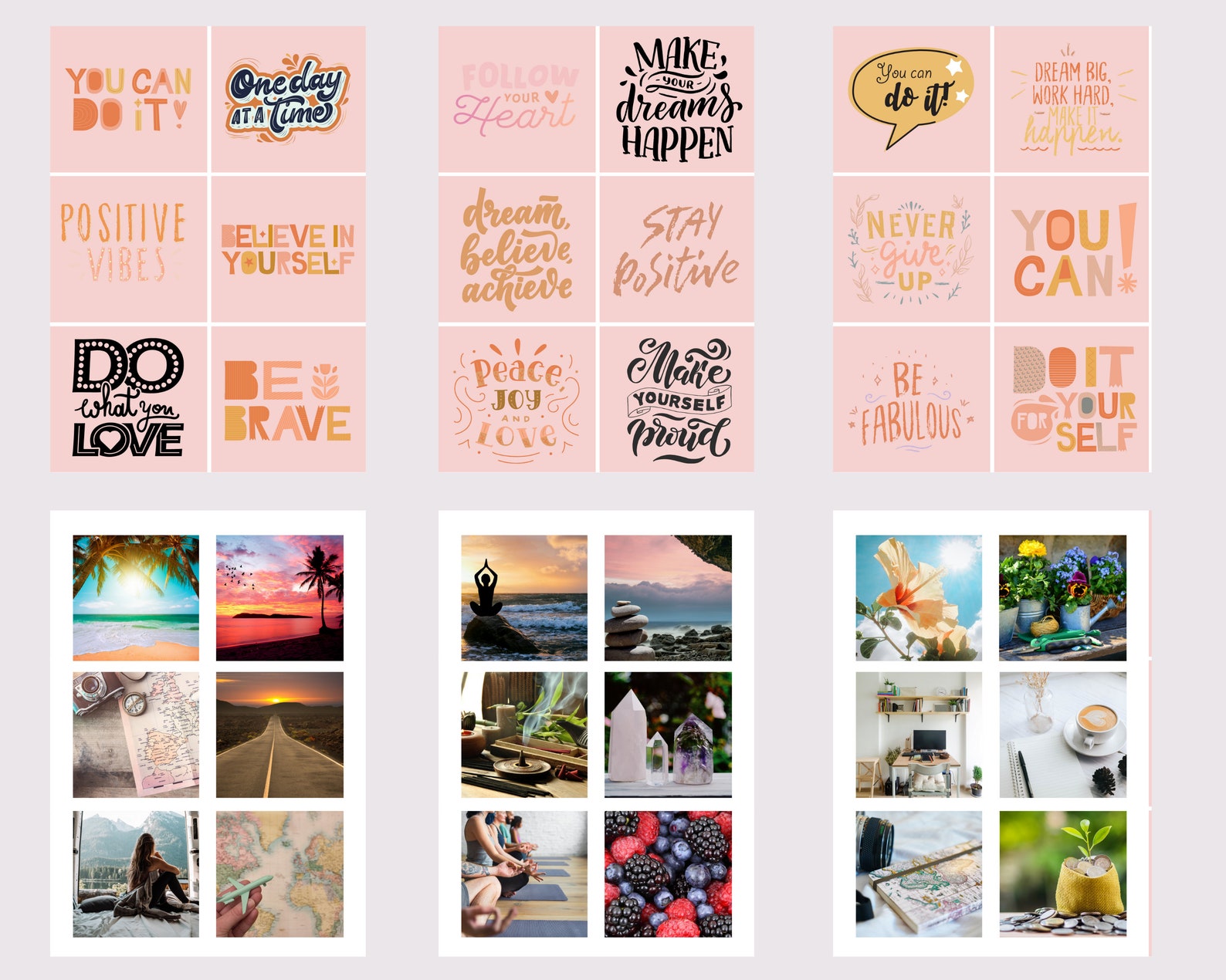 Vision Board Kit, Vision Board Printable, Vision Board 2024, Law of ...