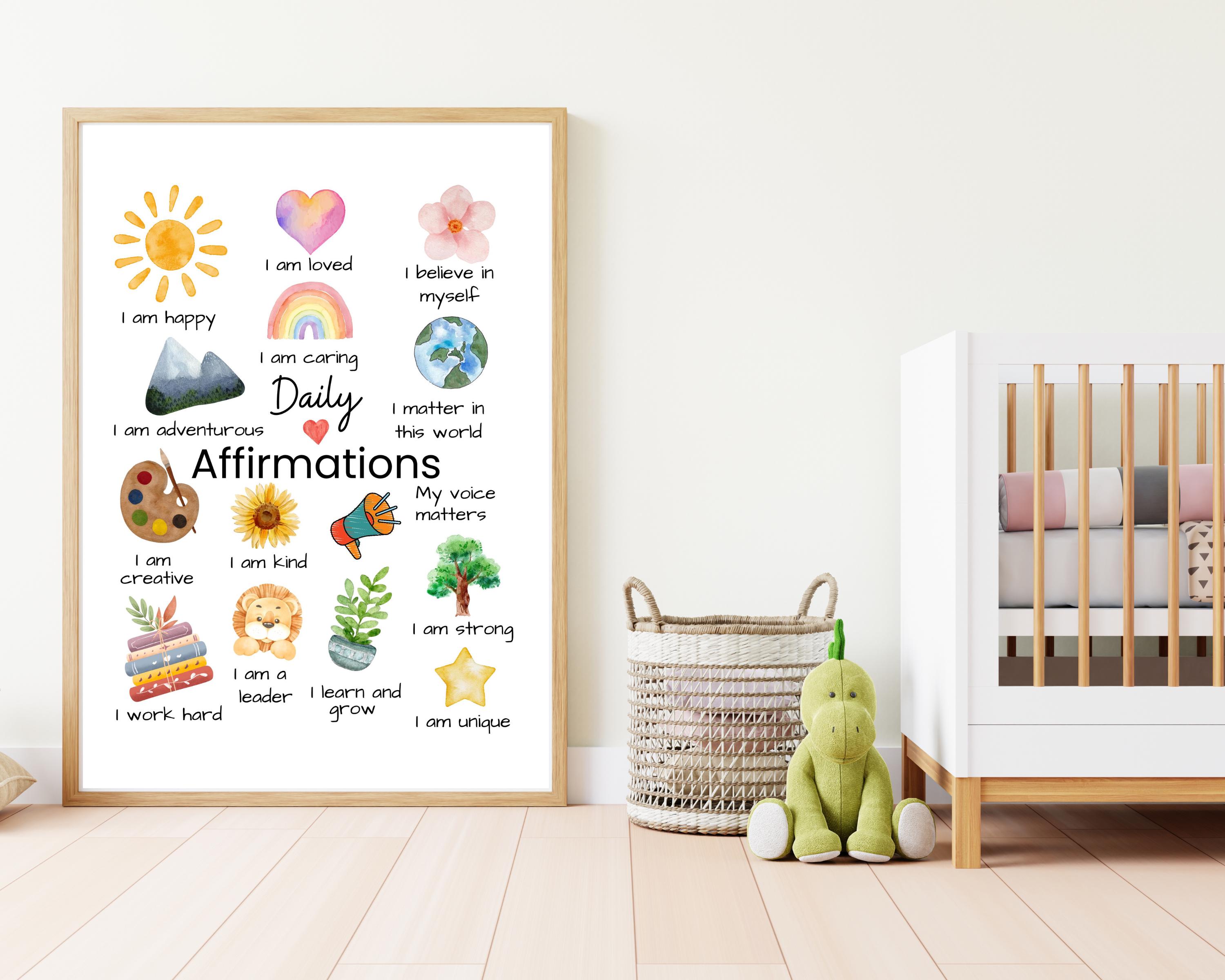 Kids Affirmation Poster, Watercolor Illustrations (digital Download) - Etsy