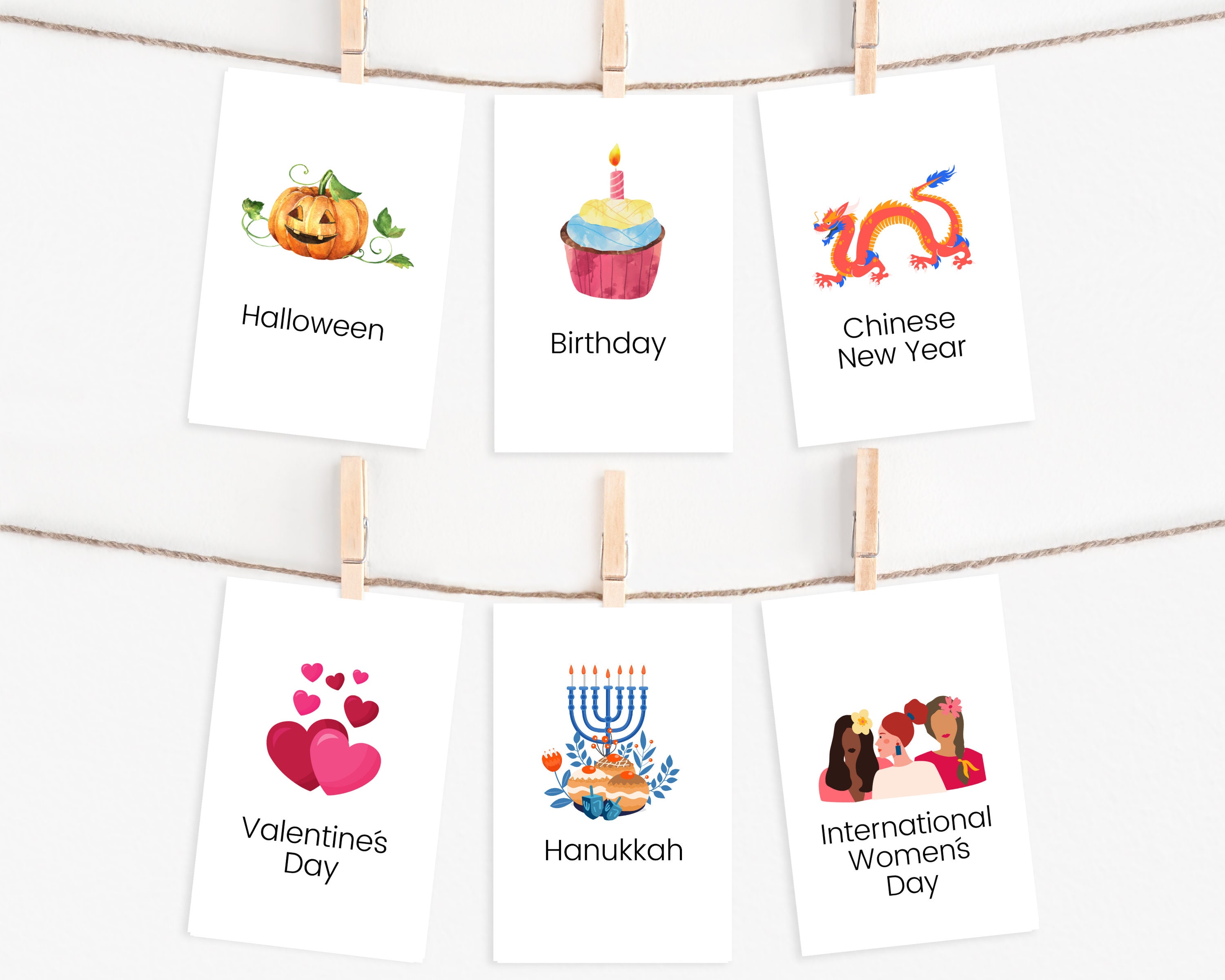 24 Around the World Flashcards, Celebrations, Festivals, INSTANT ...