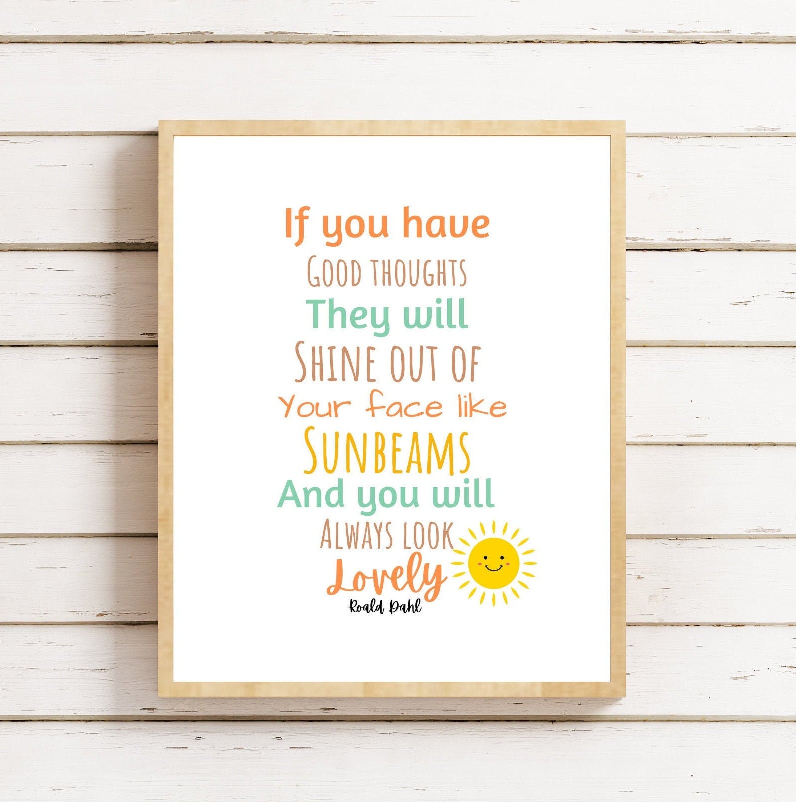 Roald Dahl Quote Prints, Set of 3, Roald Dahl Printable, Sunbeams ...
