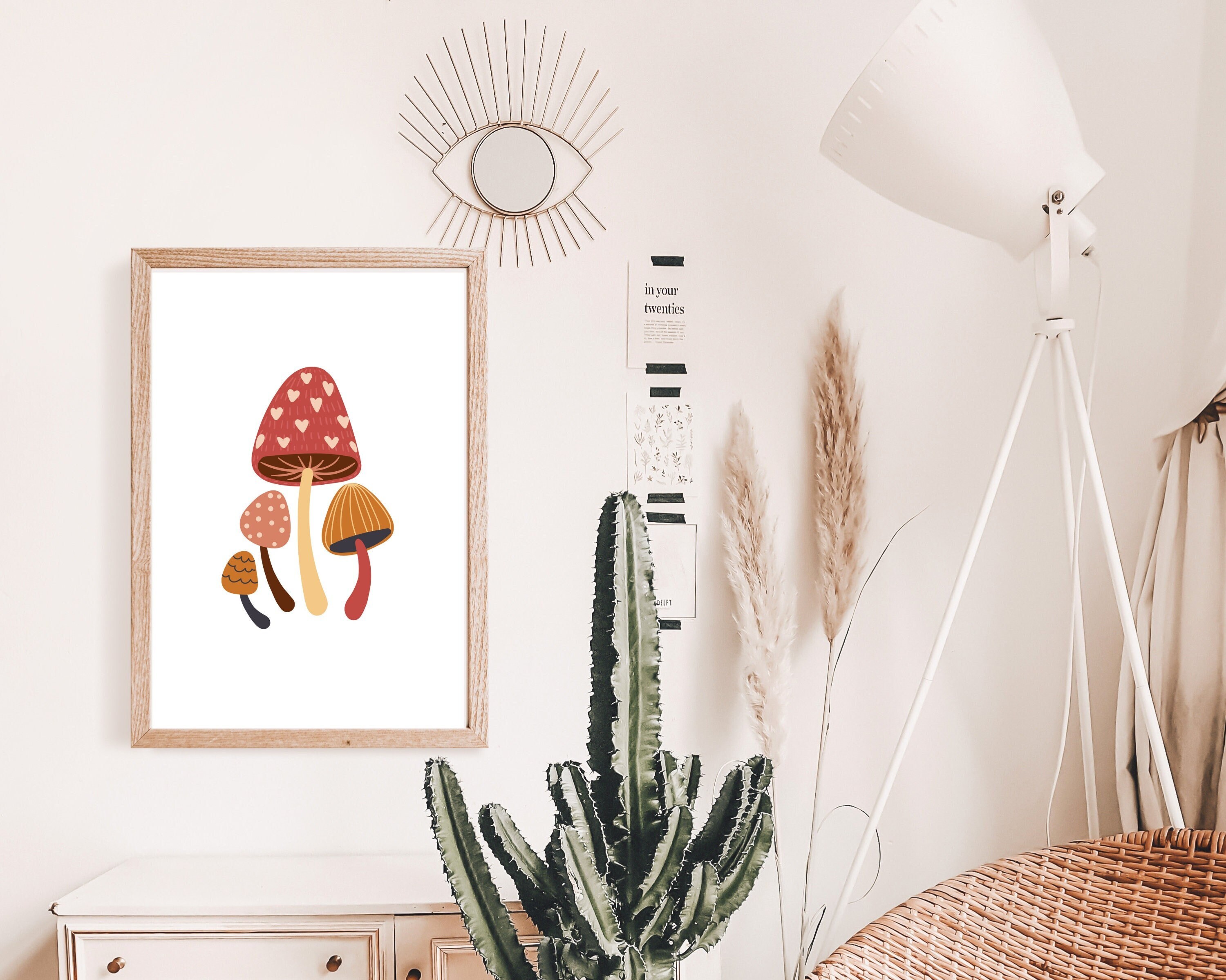Mushroom Printable, Enchanted Forest, Whimsical Woodland, Nursery Art ...