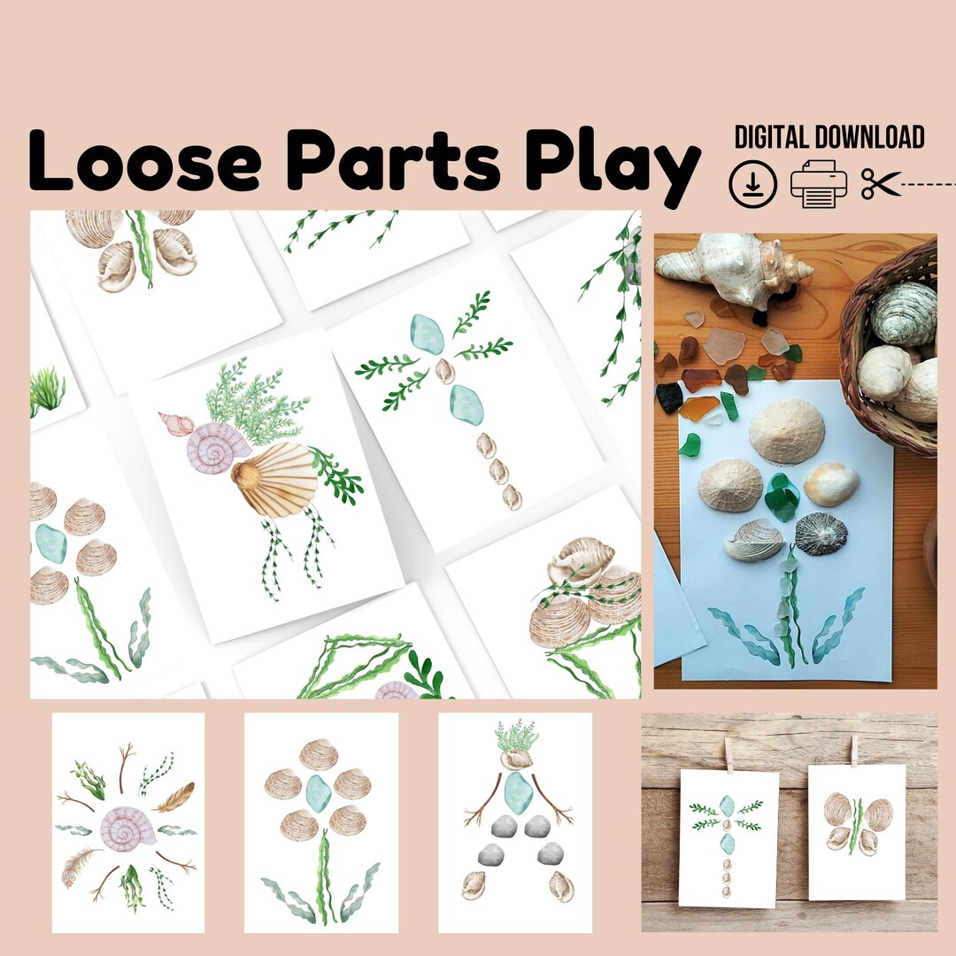 Loose Parts Play Printable, Nature Classroom, Beach Play, Reggio ...