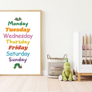 The Very Hungry Caterpillar Printable Wall Art, Classroom Posters ...