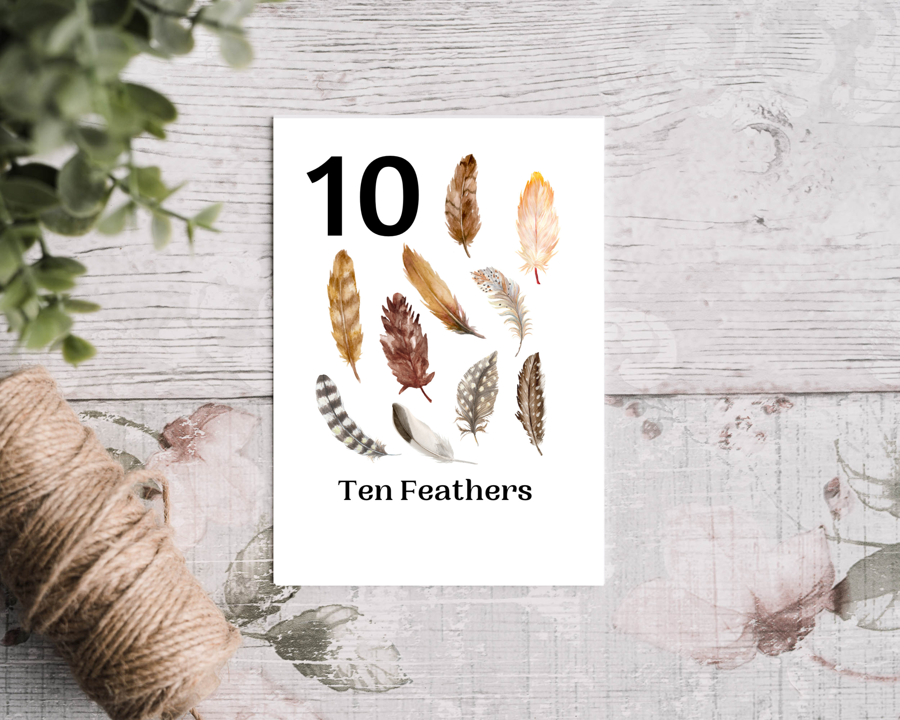 Autumn Number Flashcards 1-10 Printable Nature Number Cards - Etsy