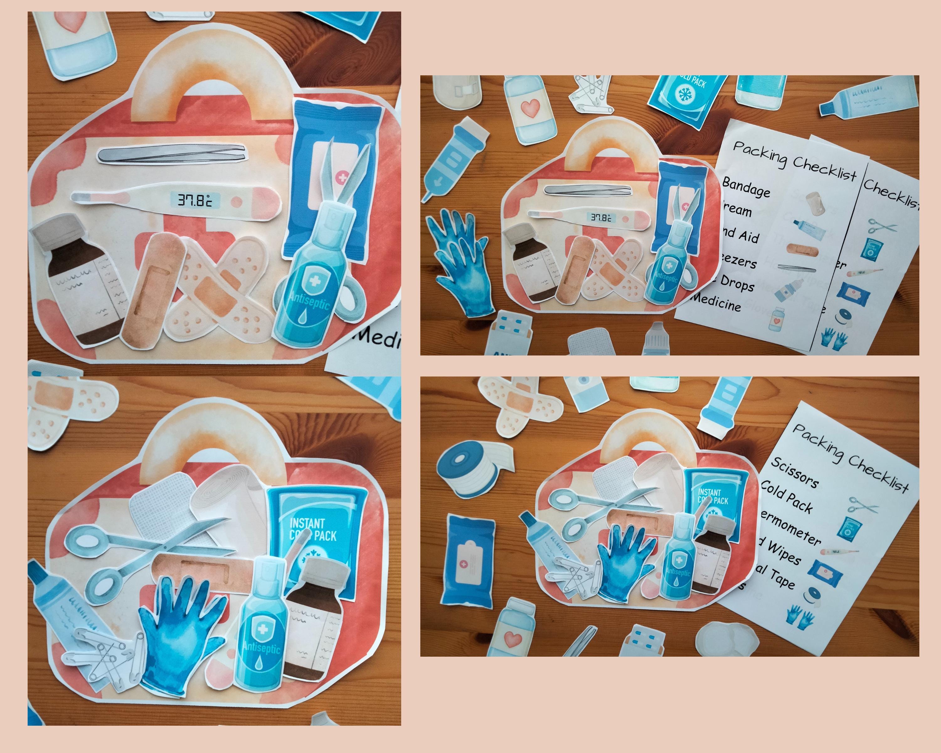 First Aid Kit Activity, Doctor Dramatic Play, First Aid Vocabulary ...