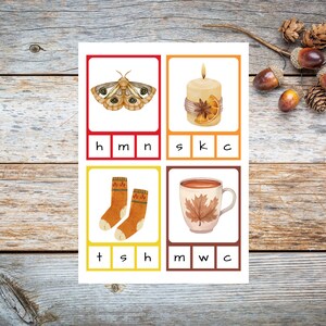 Fall Beginning Sounds Clip Cards: Autumn Phonics Activity (PDF Download ...