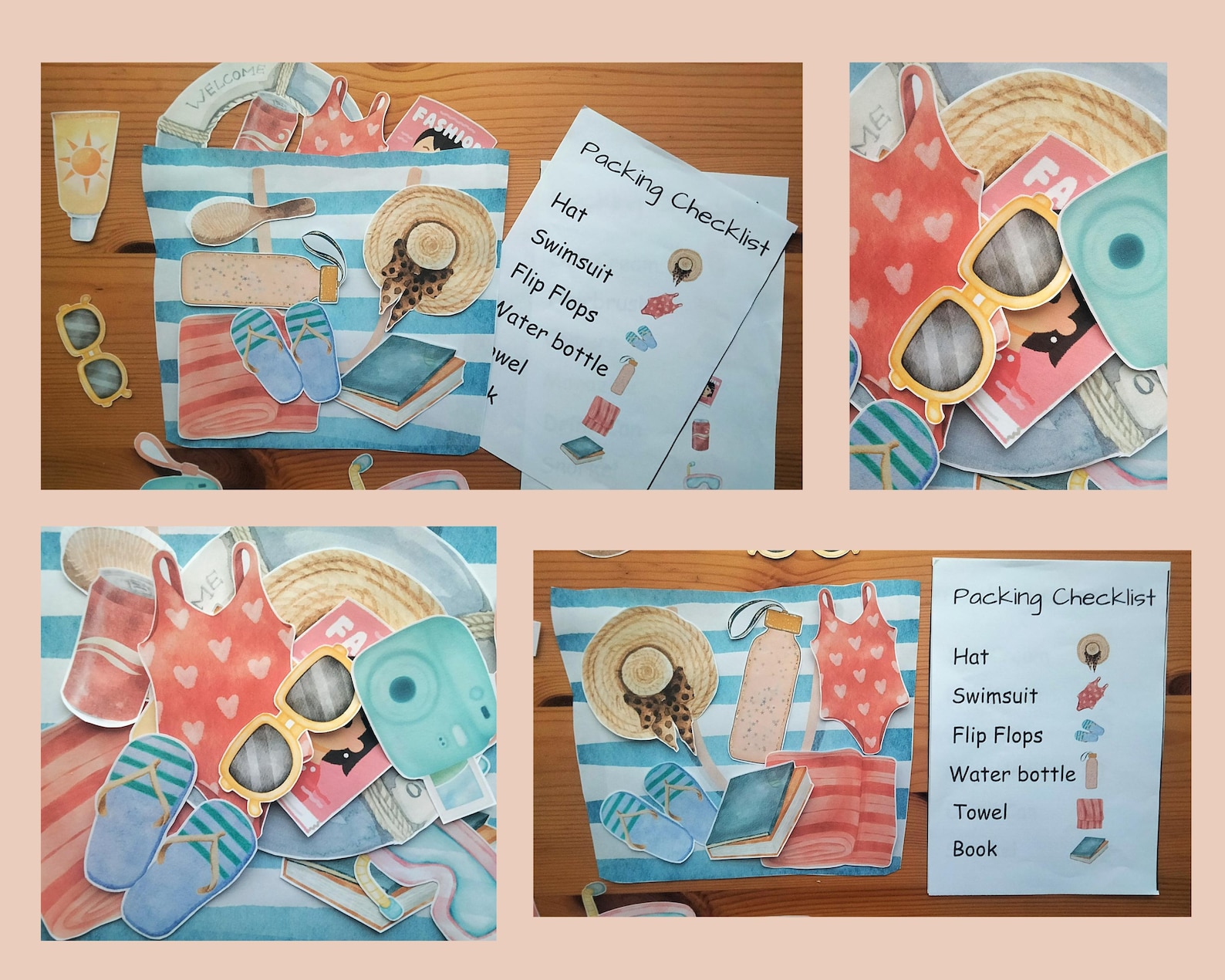 Pack A Beach Bag Activity, Sorting Beach Clothes, Summer Game,packing ...