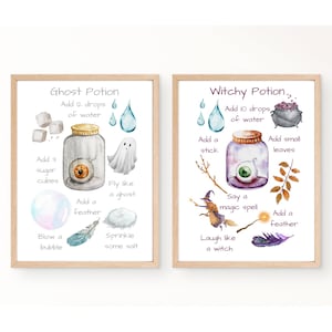 Halloween Mud Kitchen Recipe Cards, Printable Halloween Potions ...