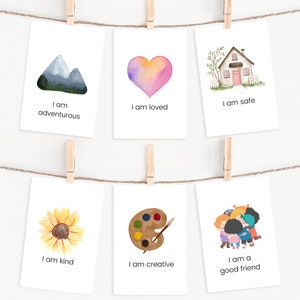 22 Affirmation Cards for Kids Printable, Positive Affirmation Cards ...