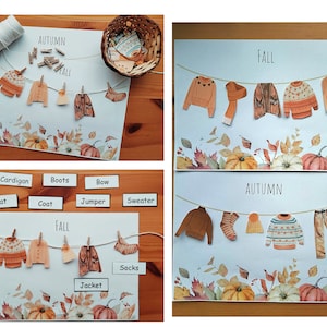 Clothes Sorting Activity, Seasons and Clothes, Weather Clothing, Fall ...