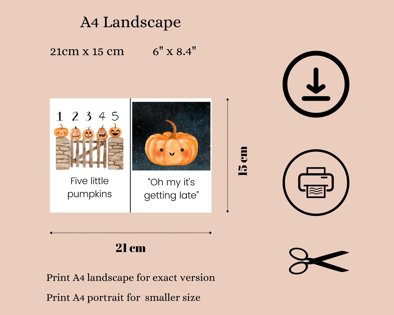 Five Little Pumpkins Activity Set, Fall Rhyme, Pumpkin Song, Halloween ...