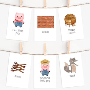 Three Little Pigs Story Cards, Storytelling Cards, Fairy Tale ...