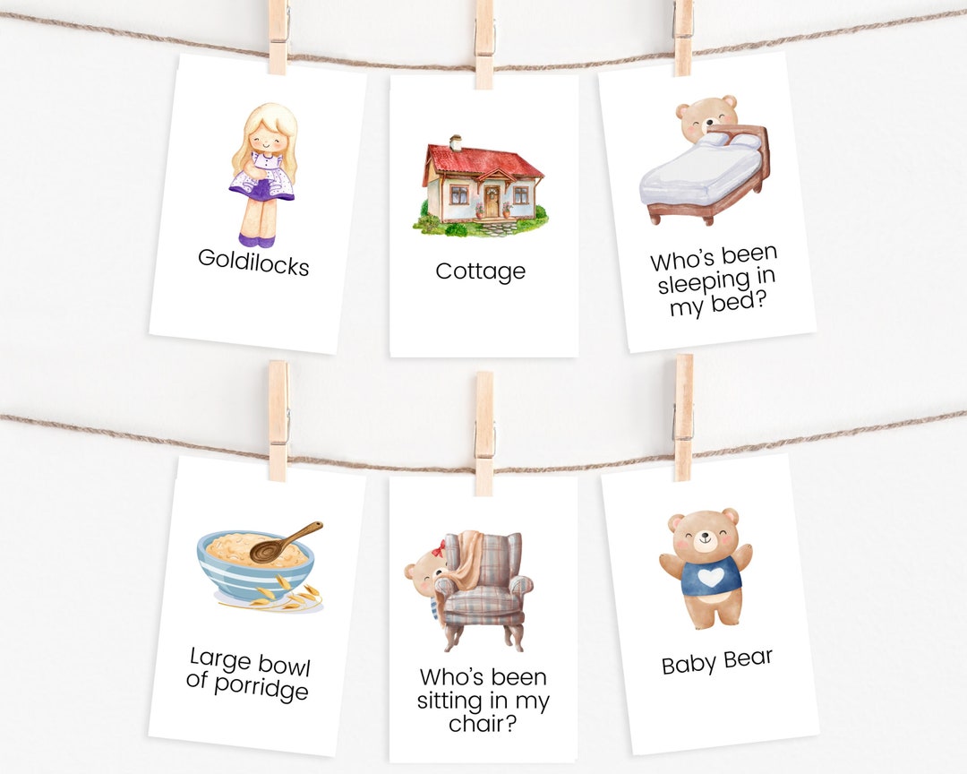 Goldilocks and the Three Bears Story Cards, Storytelling Cards, Fairy ...