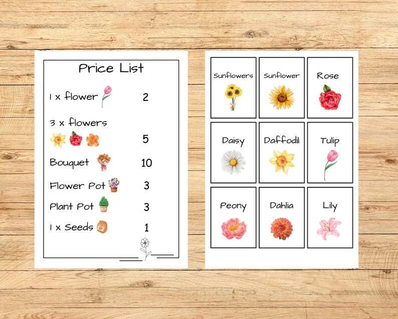Flower Shop Dramatic Play, Spring Activity, Garden Pretend Play, Role ...