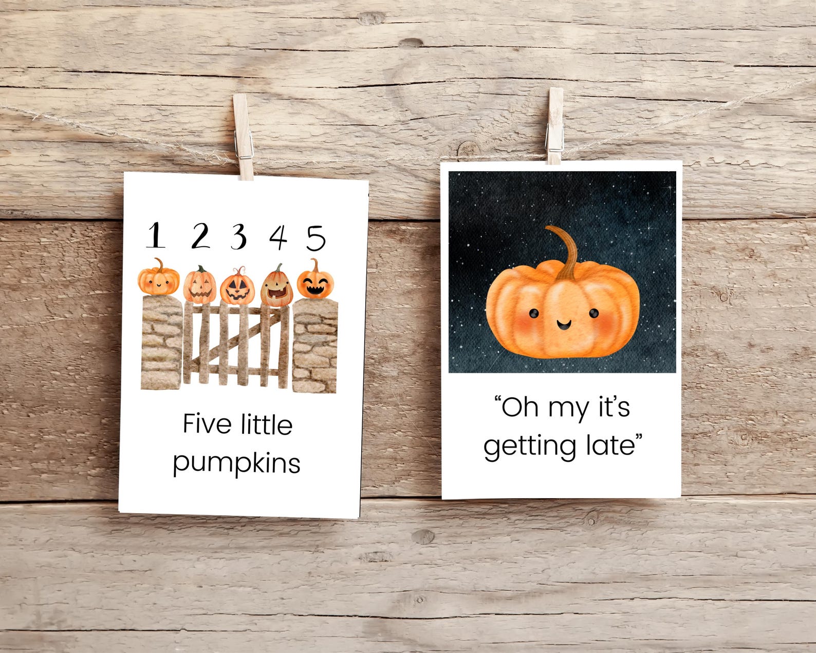 Five Little Pumpkins Activity Set, Halloween Song Rhyme (printable) - Etsy